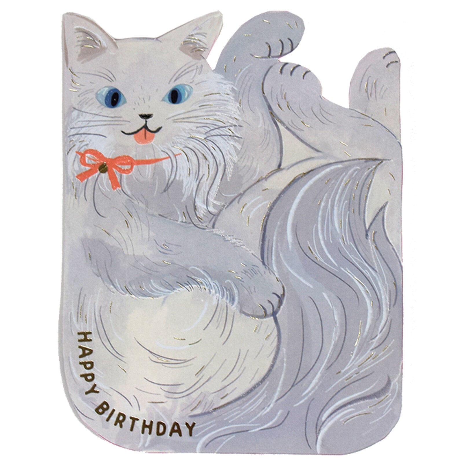 Grey cat birthday – Alan Bates Design